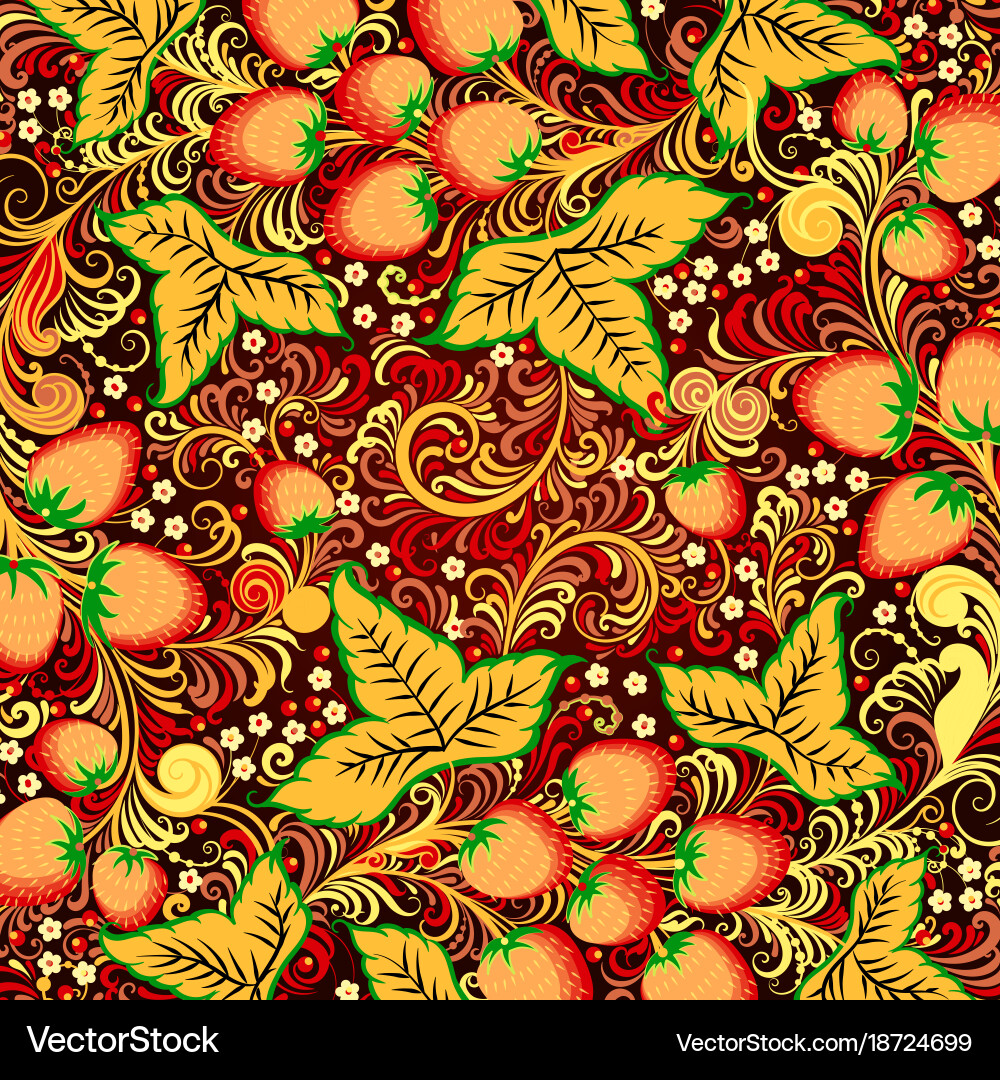 Oklahoma traditional russian design elements Vector Image