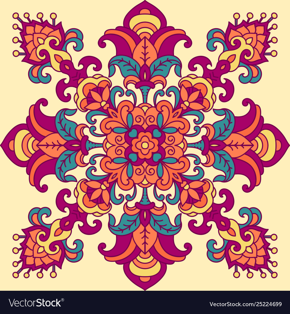 Oriental geometric pattern Royalty Free Vector Image