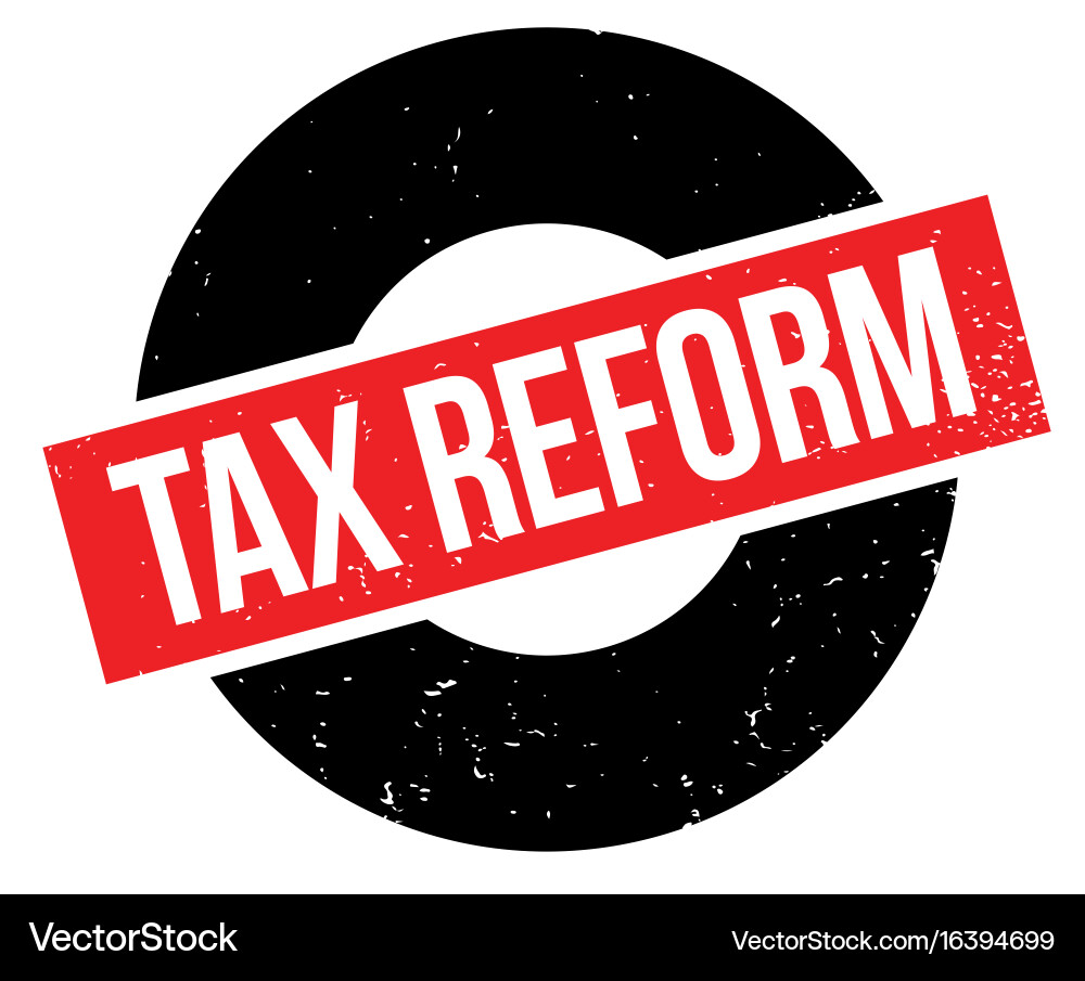Tax reform rubber stamp Royalty Free Vector Image