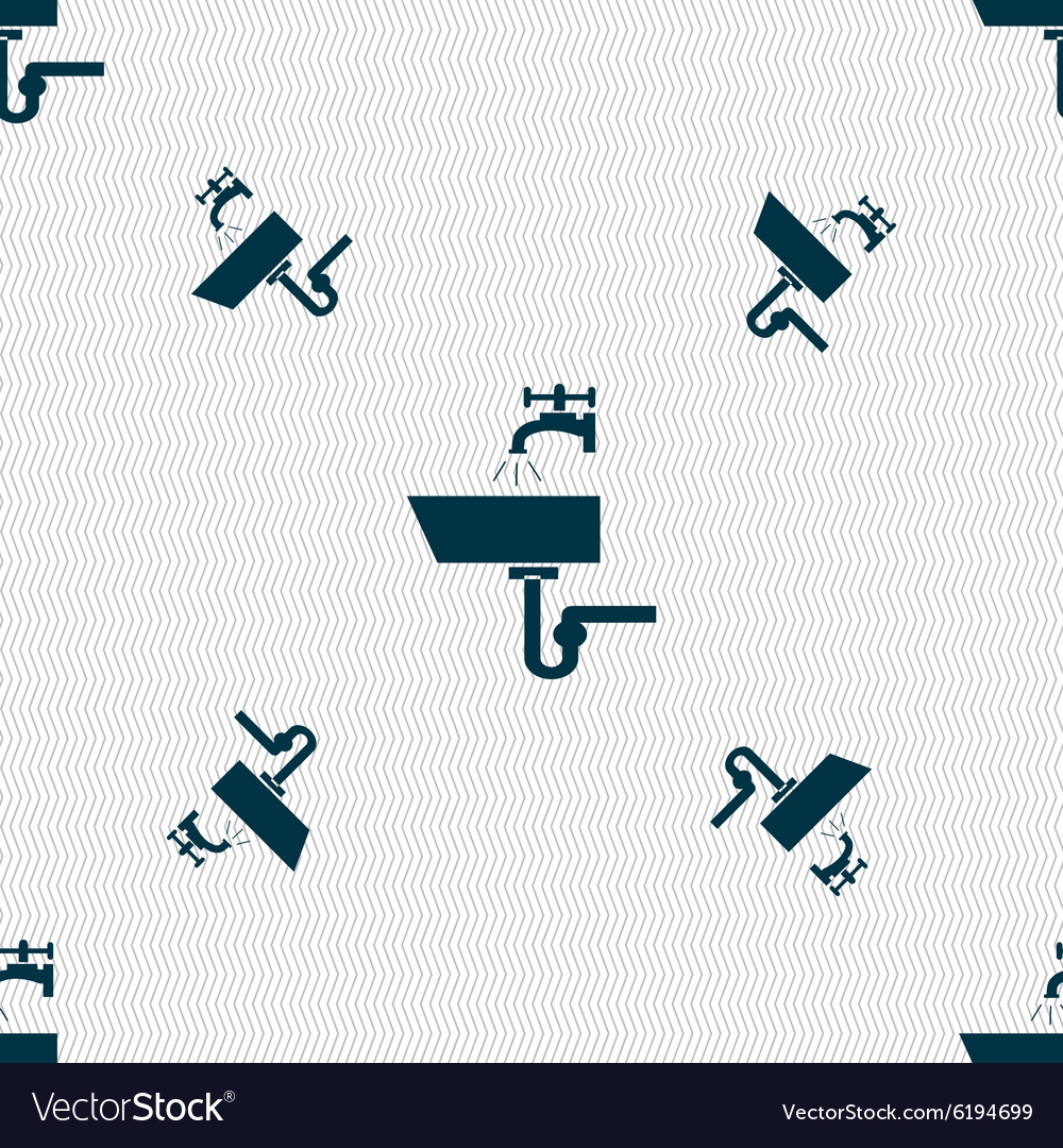 Washbasin icon sign seamless pattern Royalty Free Vector Washbasin icon sign seamless pattern Royalty Free Vector