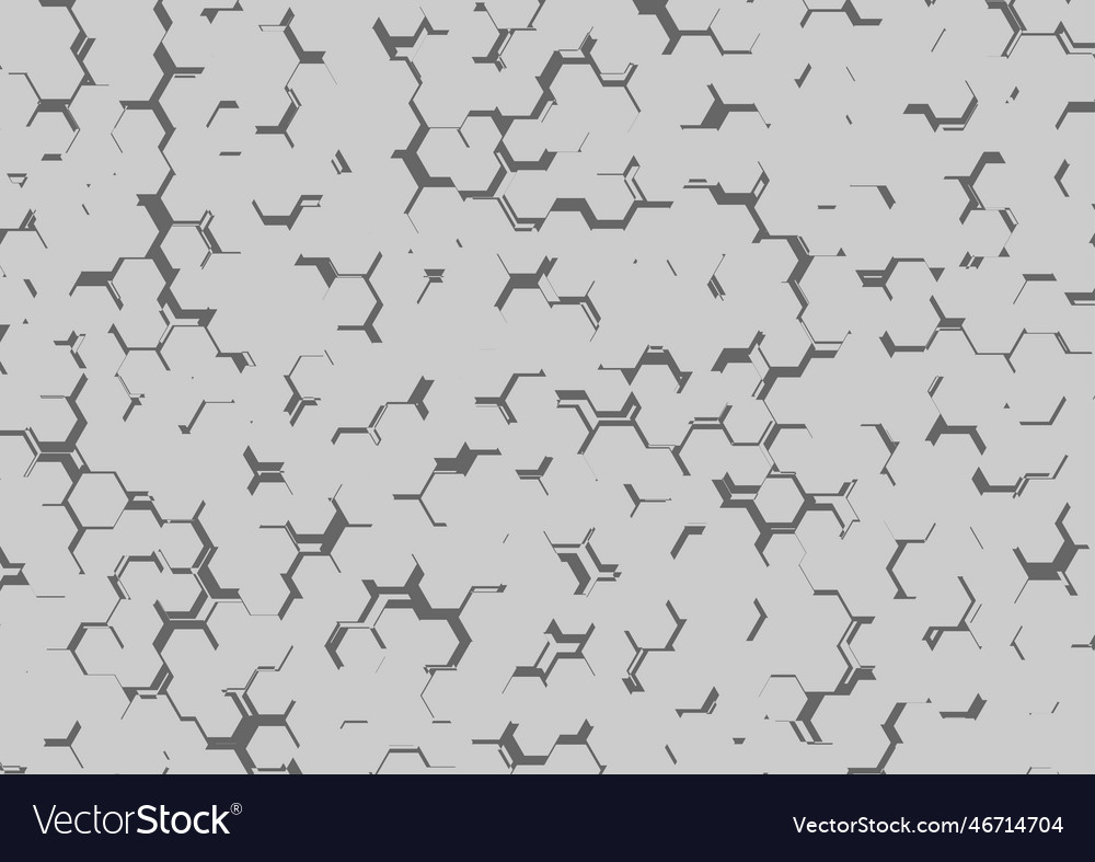 Abstract Monochrome Hexagonal Pattern Background Vector Image