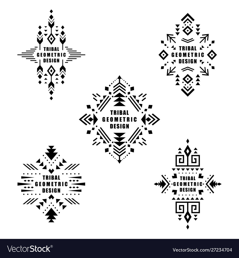 Aztec elements Royalty Free Vector Image - VectorStock