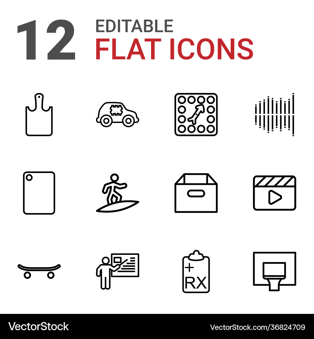 12 board icons Royalty Free Vector Image - VectorStock