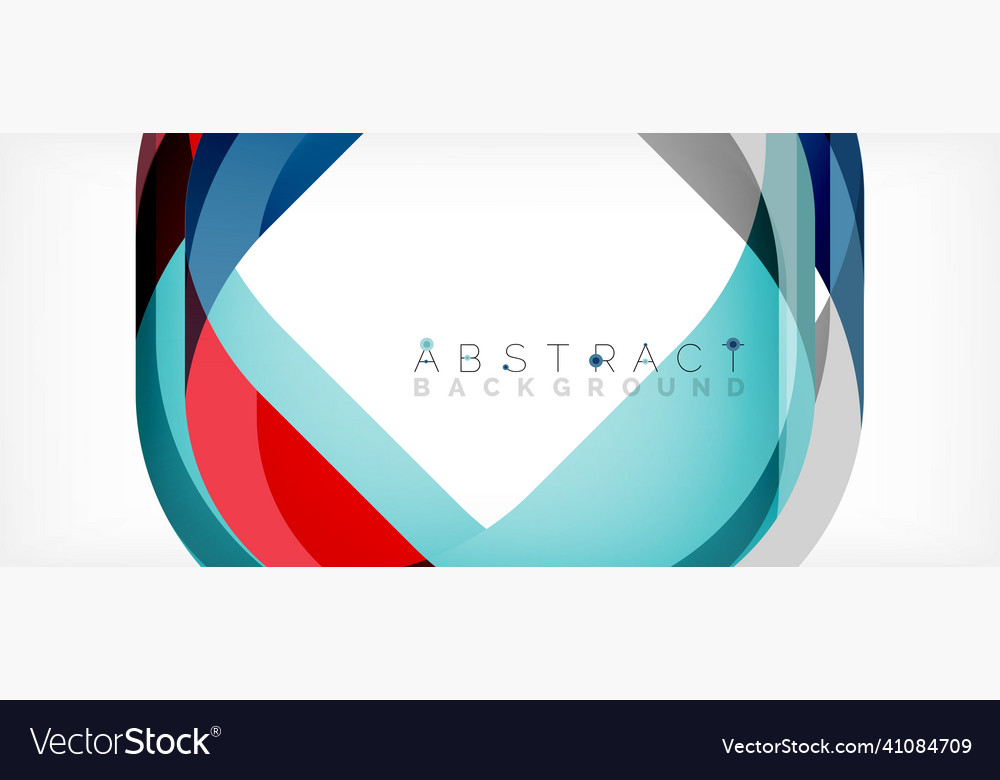 Abstract square shape with overlapping waves Vector Image