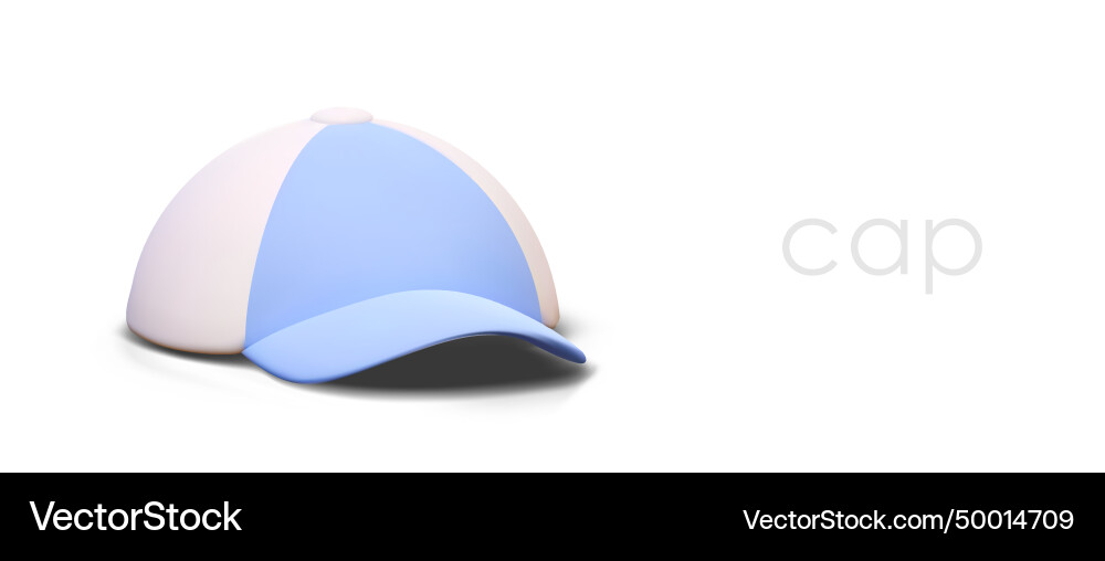 Baseball cap front view summer unisex headdress Vector Image