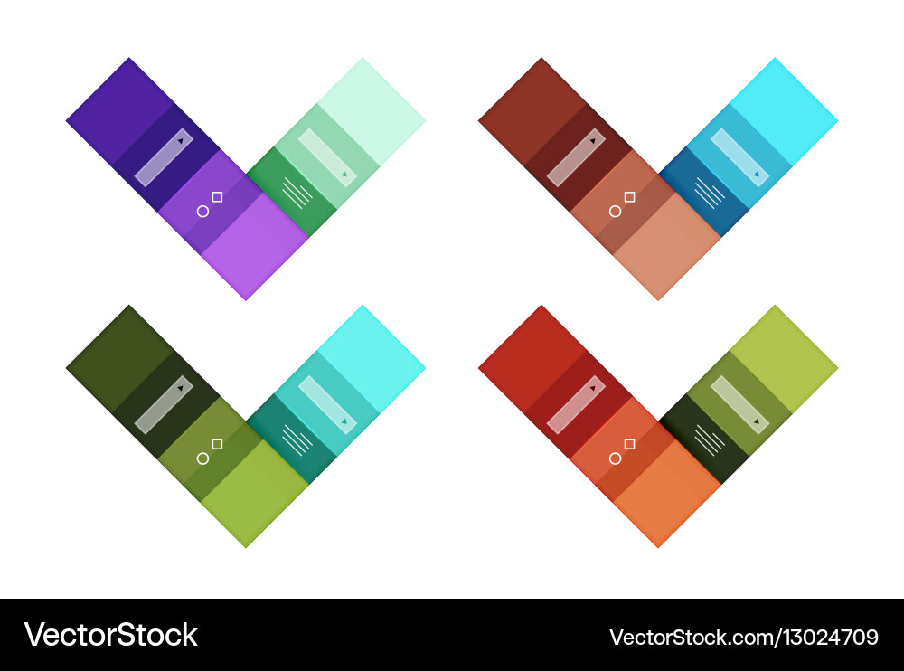Colorful stripes infographic templates set Vector Image