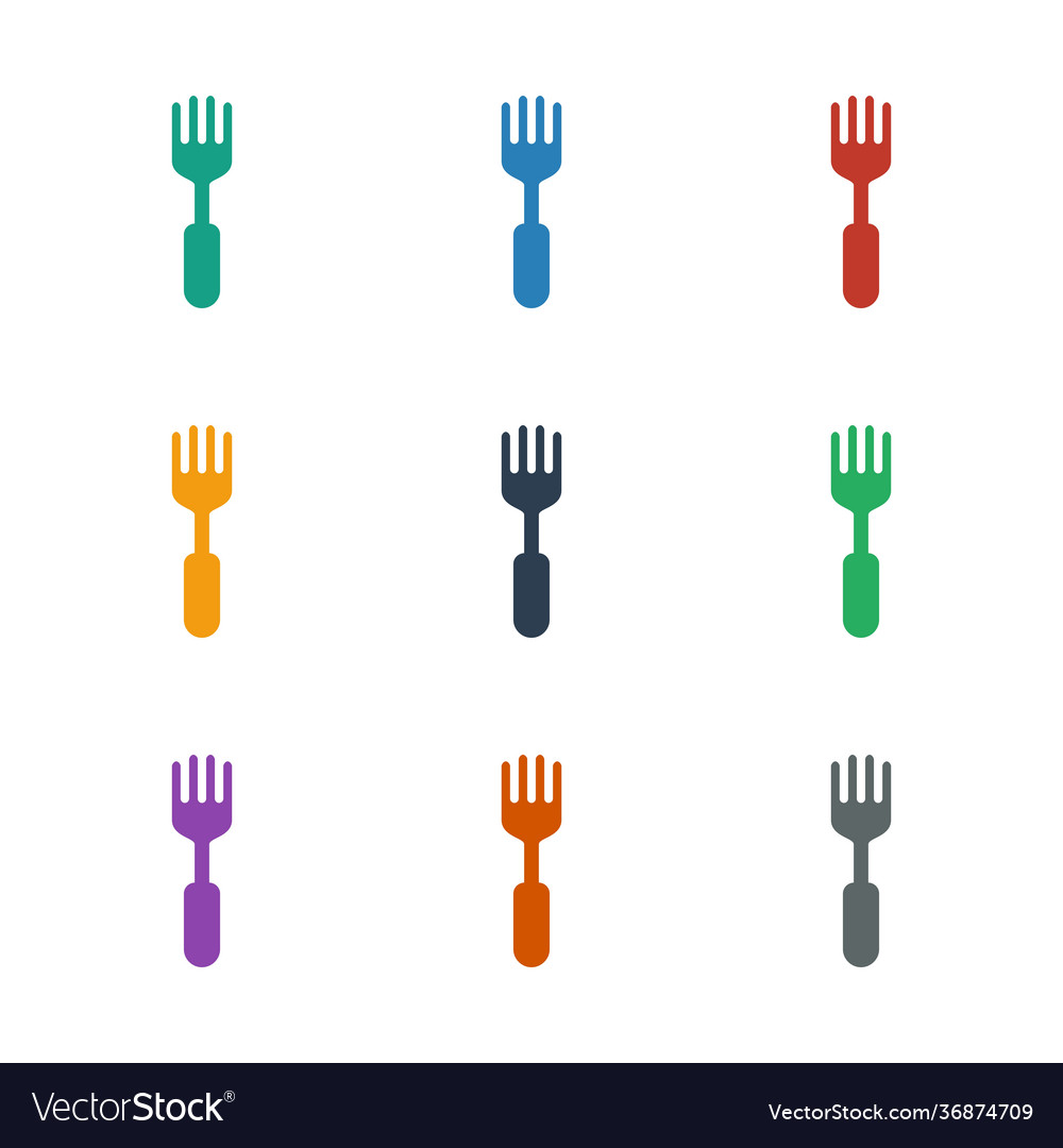 Fork icon white background Royalty Free Vector Image