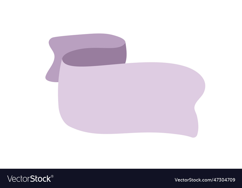 Pastel lilac ribbon banner icon web design Vector Image