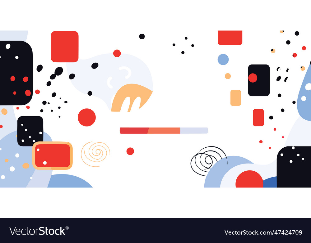 Pattern with abstract shapes Royalty Free Vector Image