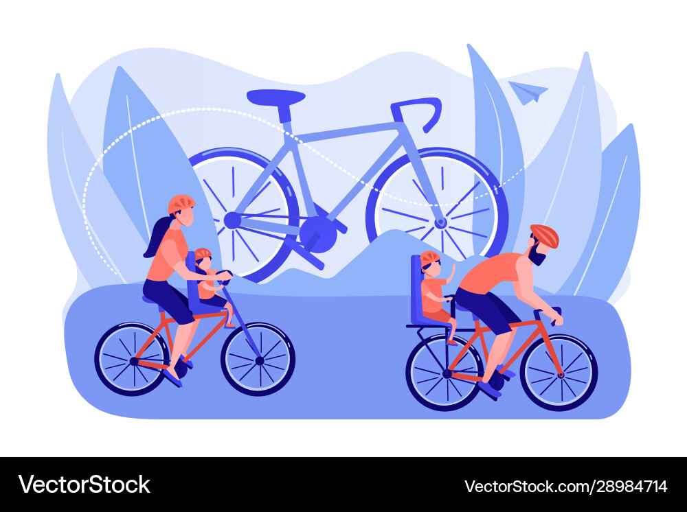 Cycling experiences concept Royalty Free Vector Image
