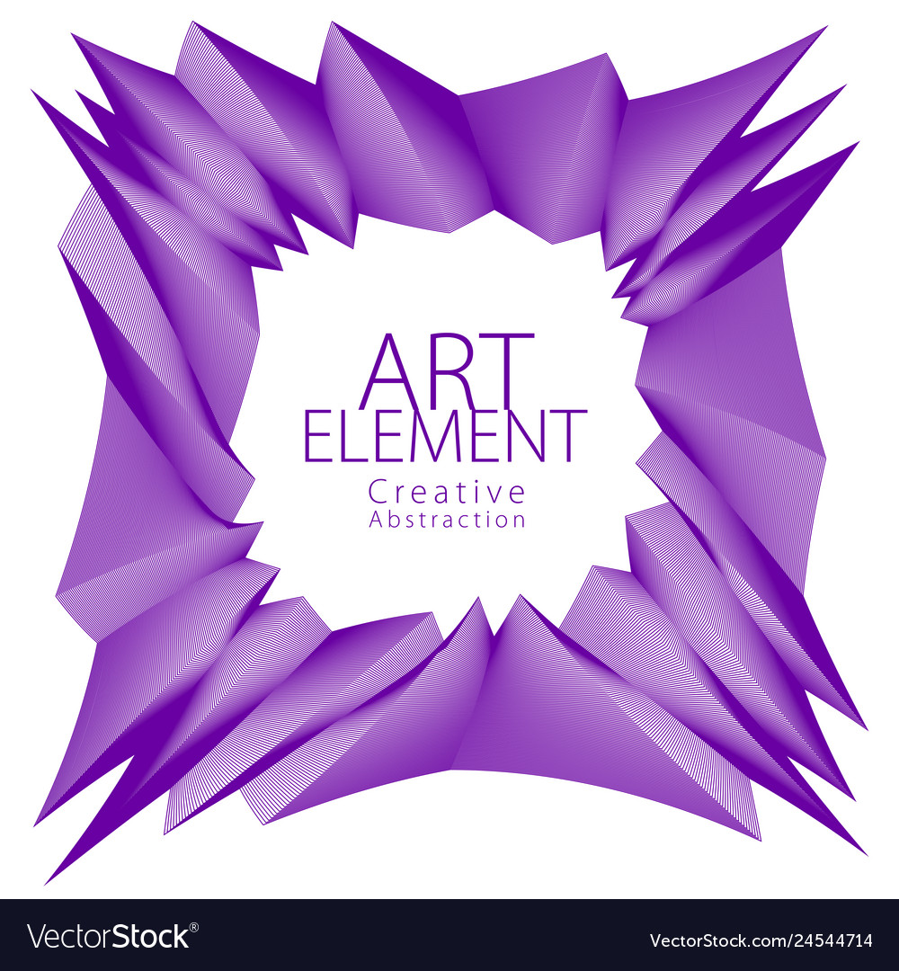 Square artistic frame abstract rectangular linear Vector Image