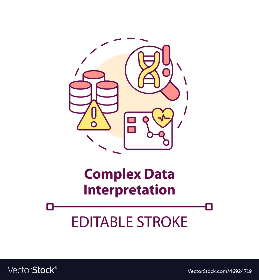 Complex data interpretation concept icon Vector Image