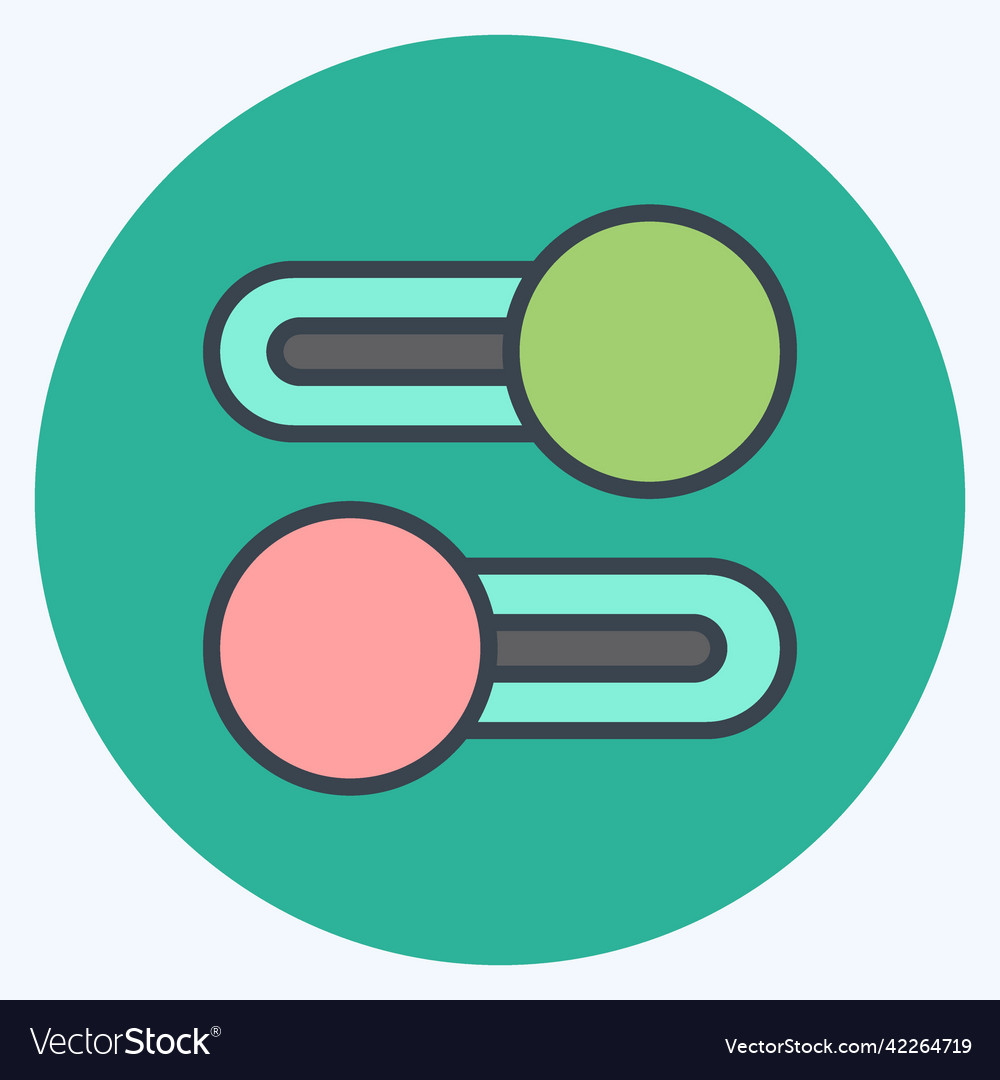 Icon multiple switches suitable for web interface Vector Image