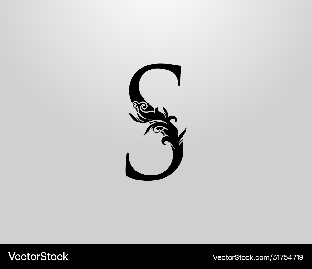 Letter s swirl logo classic design Royalty Free Vector Image
