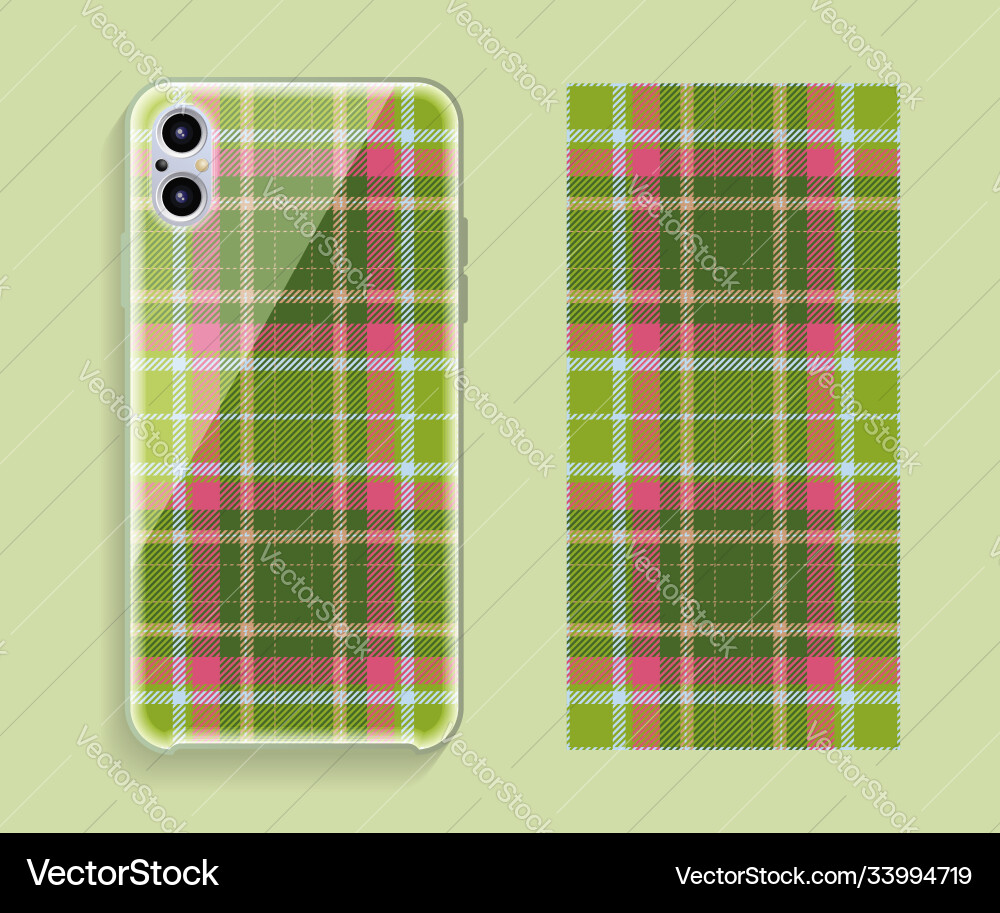 Mobile phone cover design template smartphone Vector Image