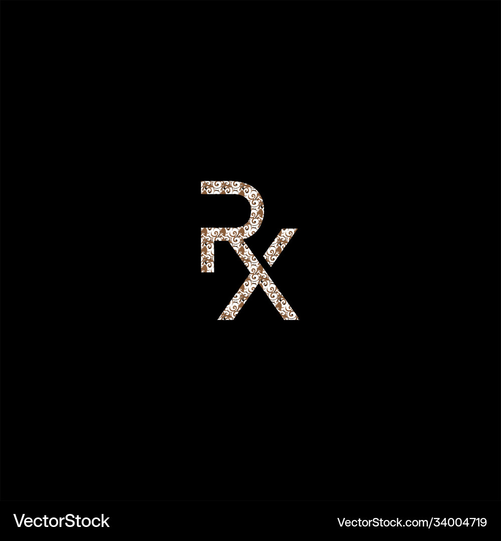 R x joint letter logo abstract design Royalty Free Vector