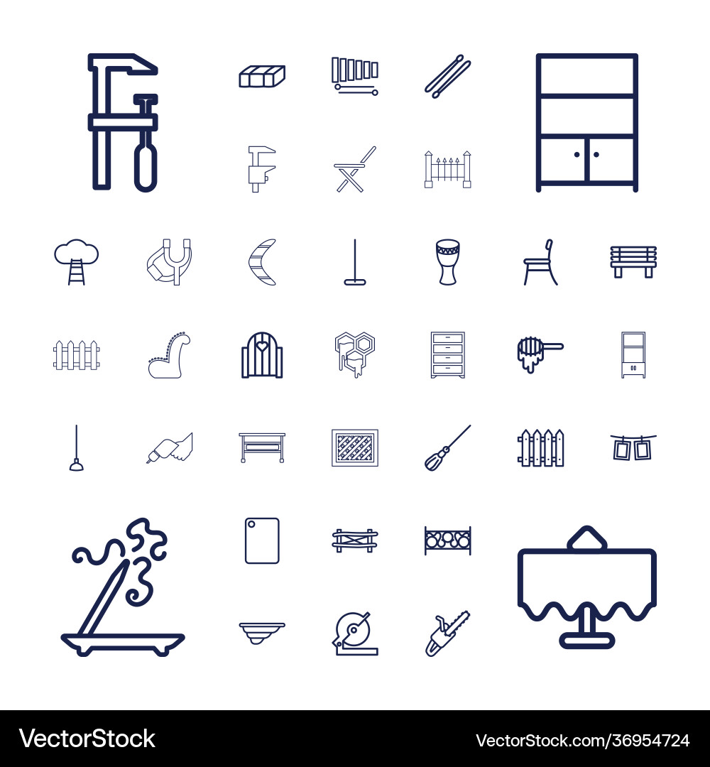 37 wood icons Royalty Free Vector Image - VectorStock