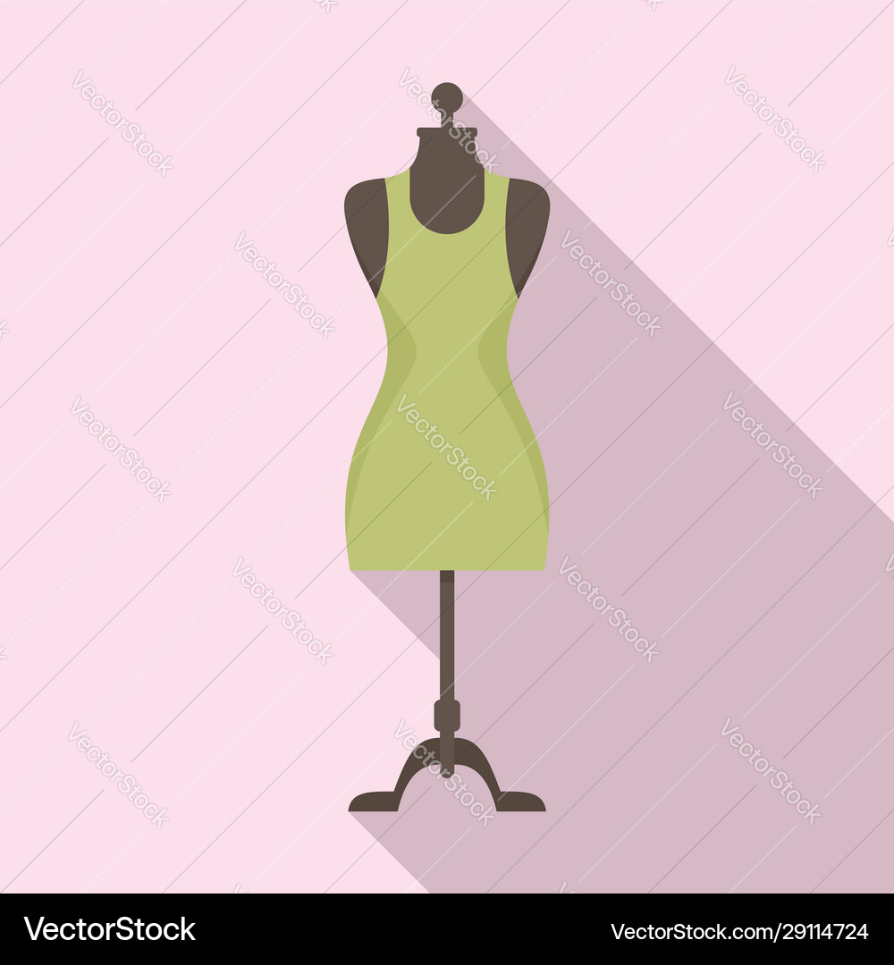 Beauty mannequin icon flat style Royalty Free Vector Image