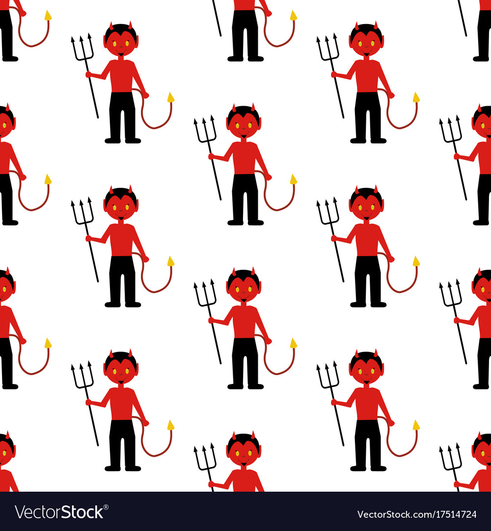 Devil halloween costume pattern Royalty Free Vector Image