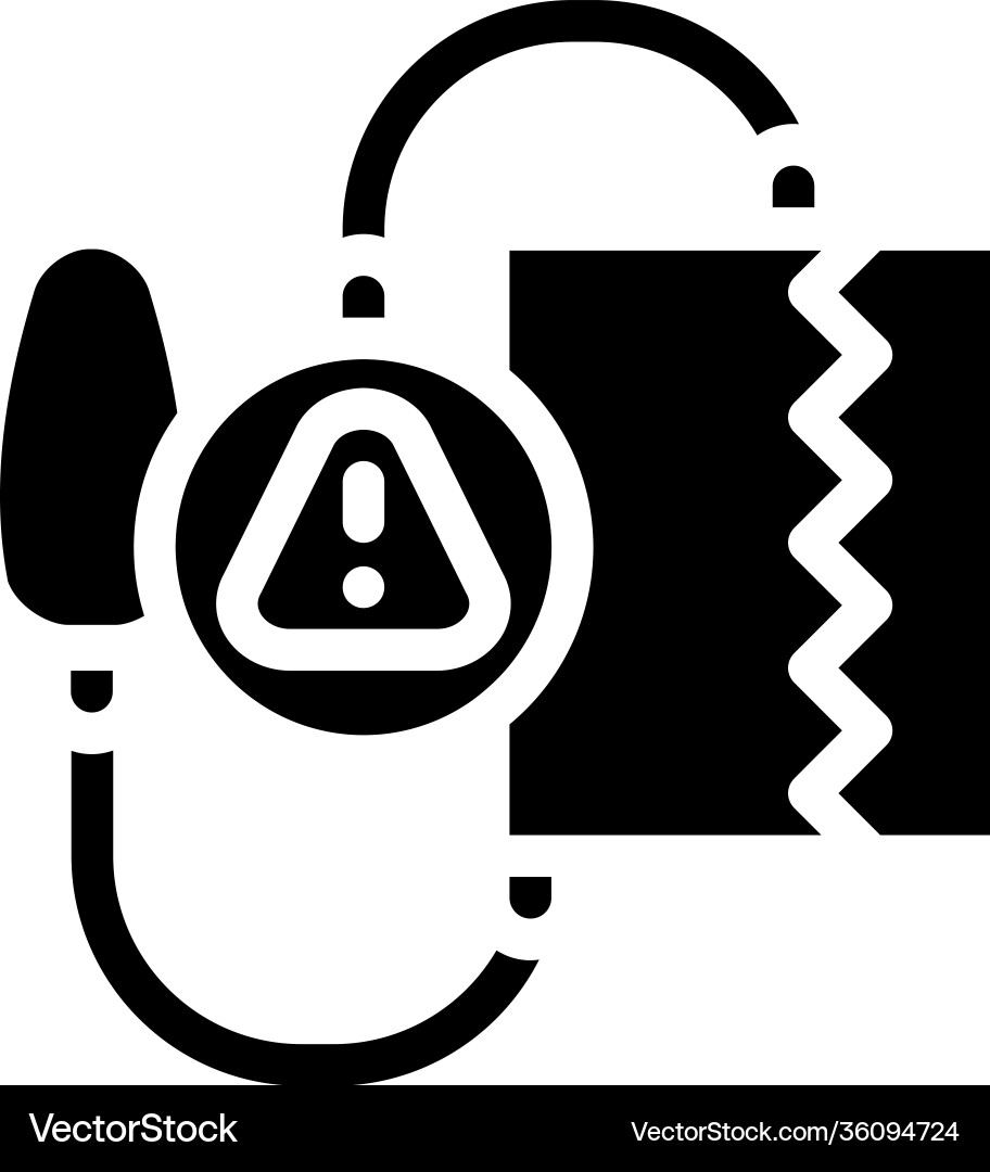 High blood pressure glyph icon Royalty Free Vector Image