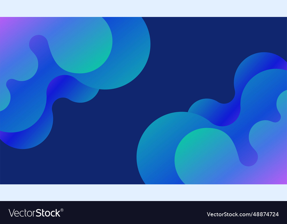 Liquid wave gradient design blue purple abstract Vector Image