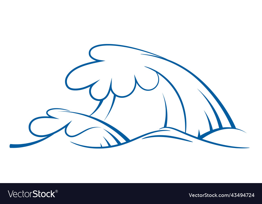 Ocean waves creative Royalty Free Vector Image