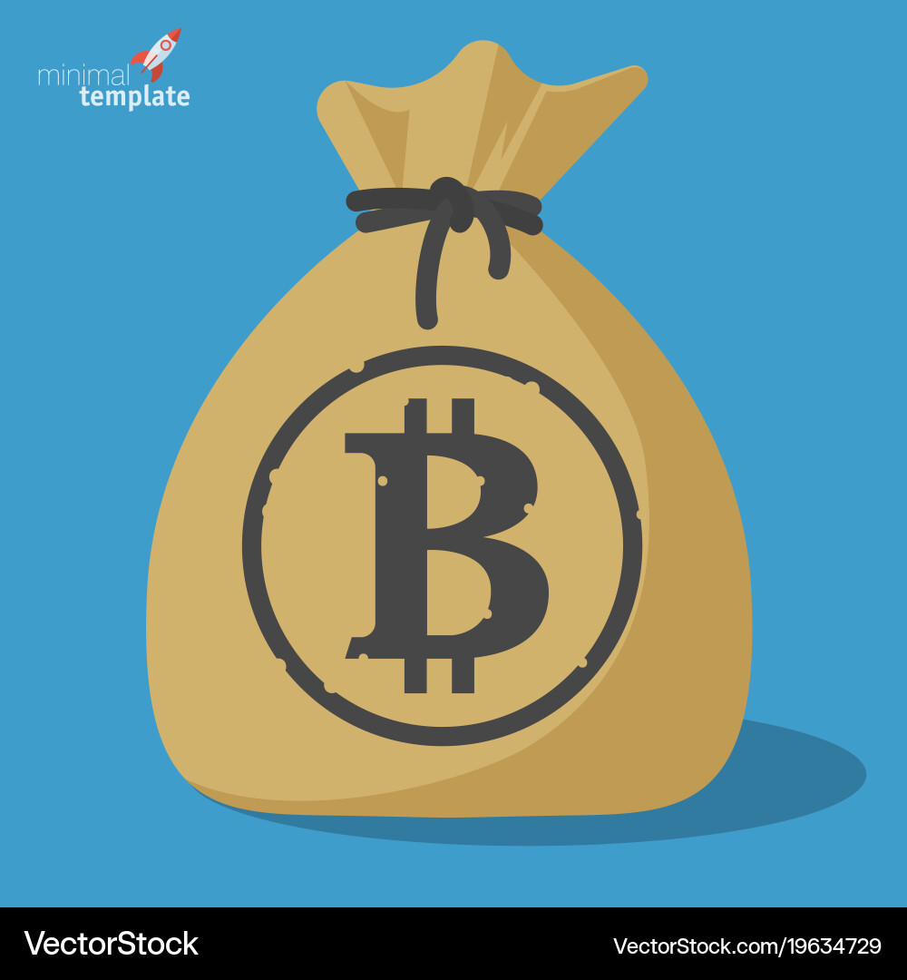 Blockchain bitcoin savings Royalty Free Vector Image