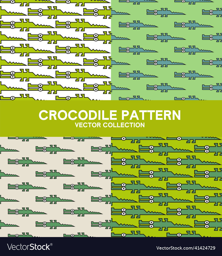 Crocodile pattern Royalty Free Vector Image - VectorStock