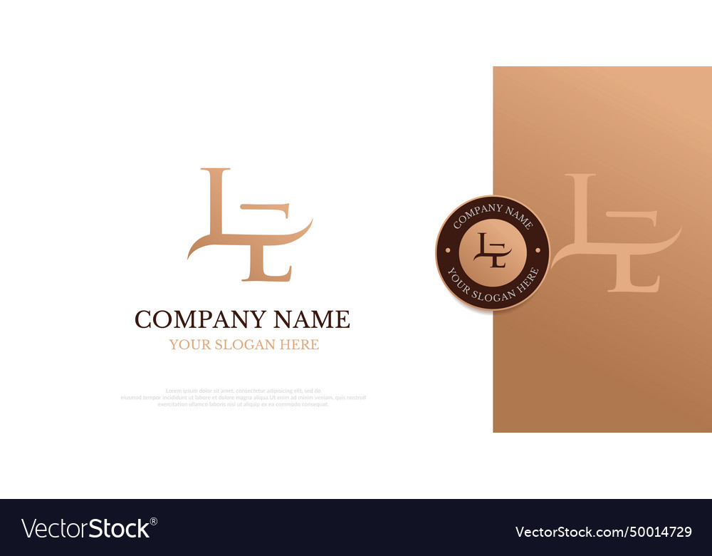 Initial le logo design Royalty Free Vector Image