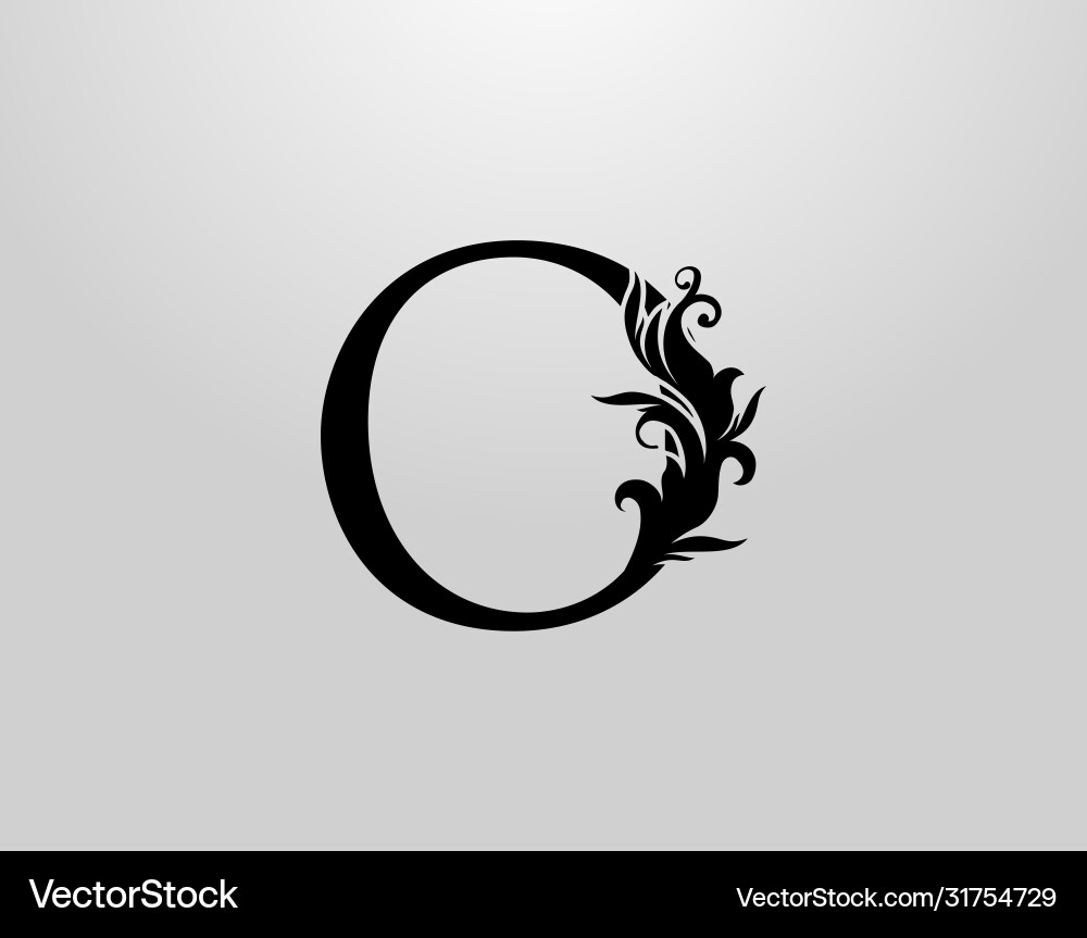 Letter o swirl logo classic design Royalty Free Vector Image