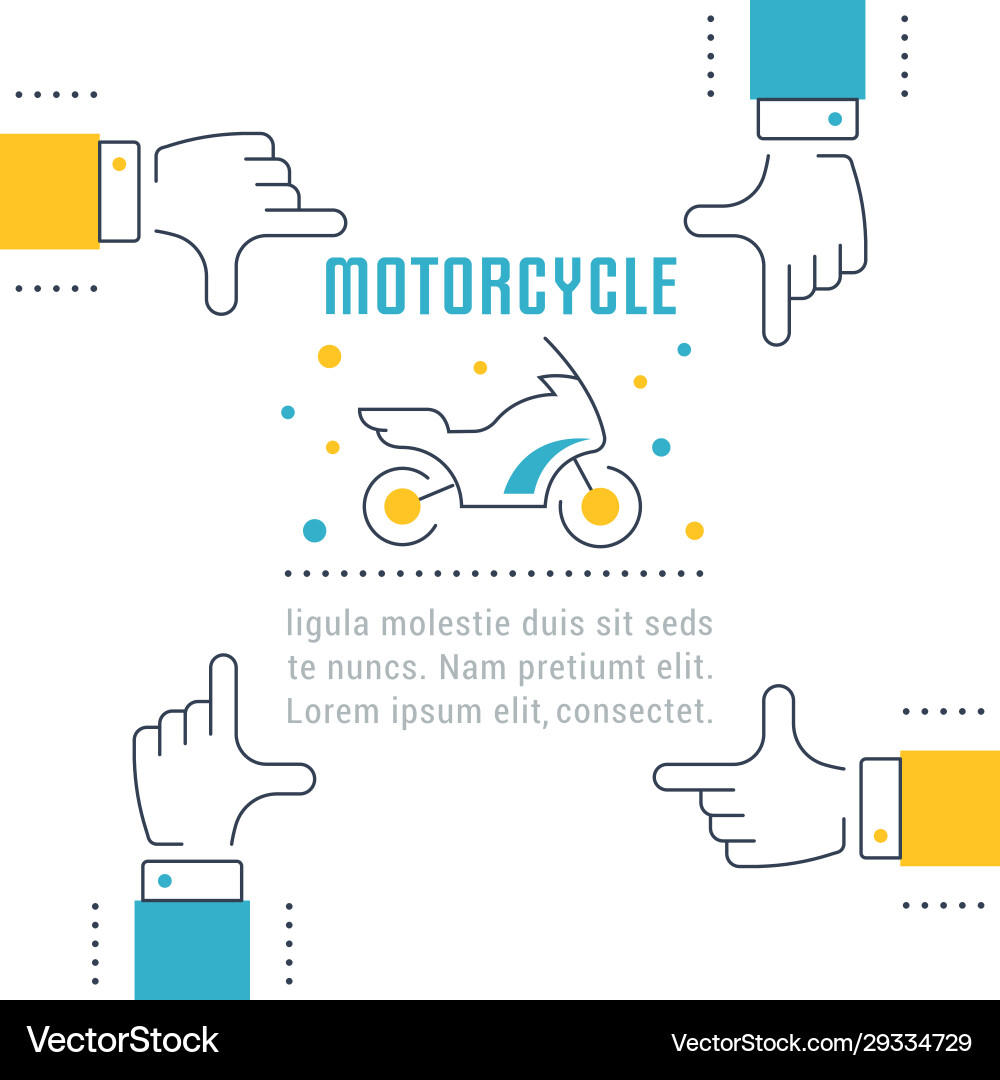 Website banner and landing page motorcycle Vector Image