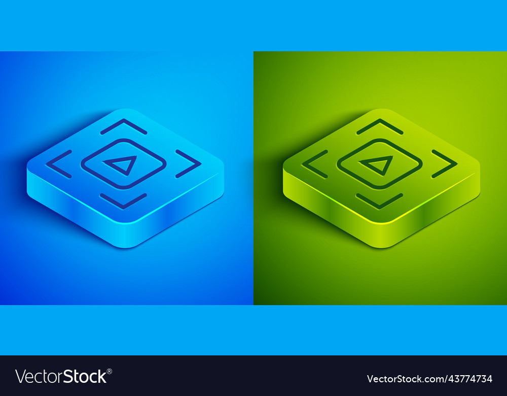 Isometric line camera focus frame line icon Vector Image Isometric line camera focus frame line icon Vector Image
