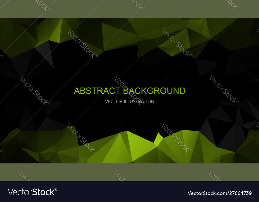 Black and green polygonal background Royalty Free Vector Black and green polygonal background Royalty Free Vector