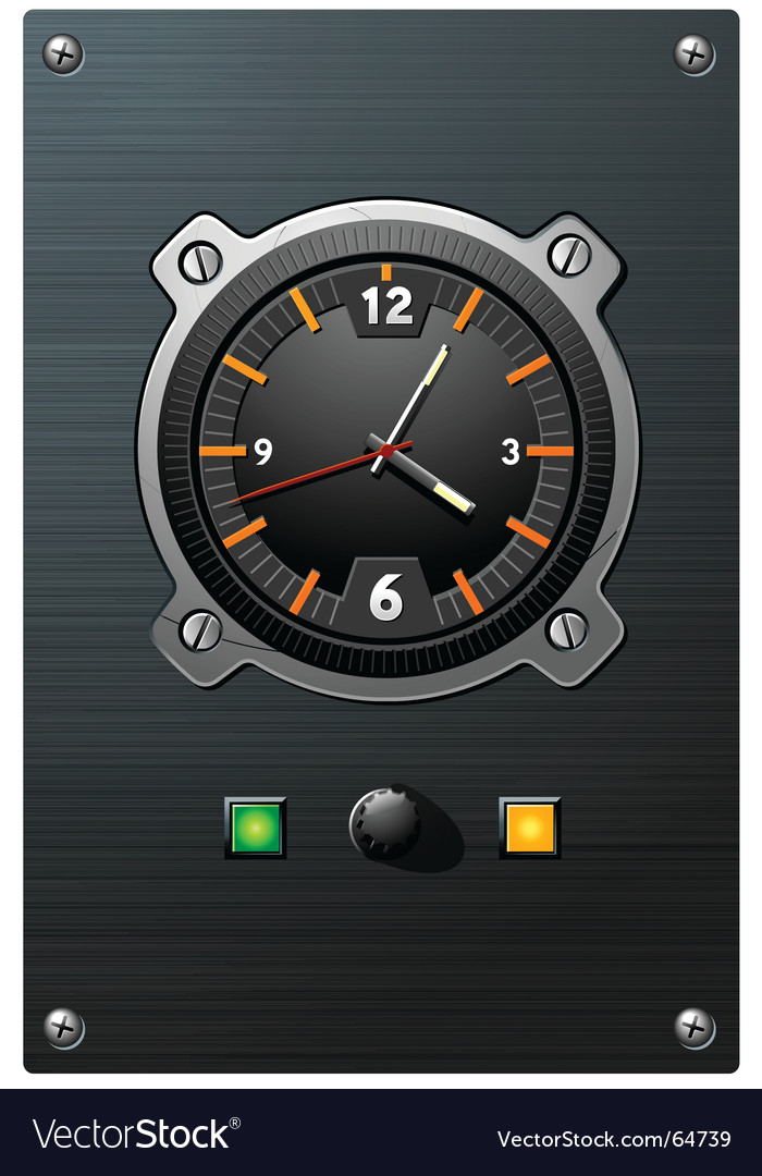 Clock device Royalty Free Vector Image - VectorStock