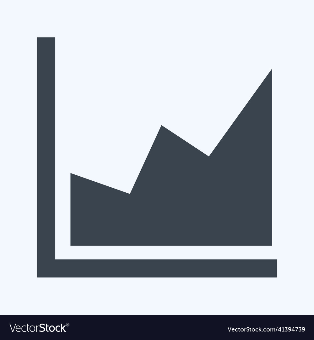 Filled graph icon in trendy glyph style isolated Vector Image