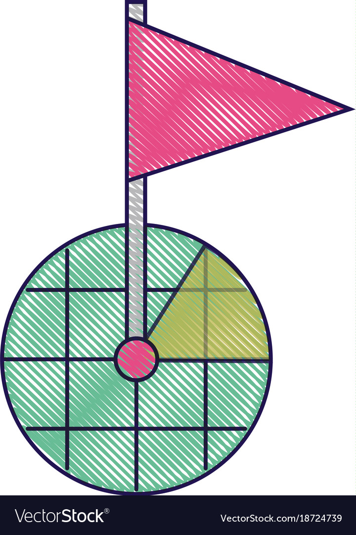 Gps navigation screen pointer map flag marker Vector Image