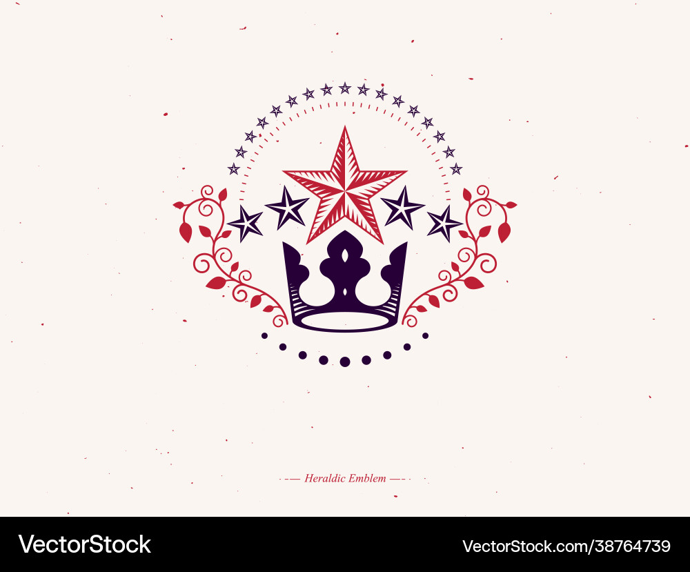 Imperial crown emblem heraldic coat arms Vector Image