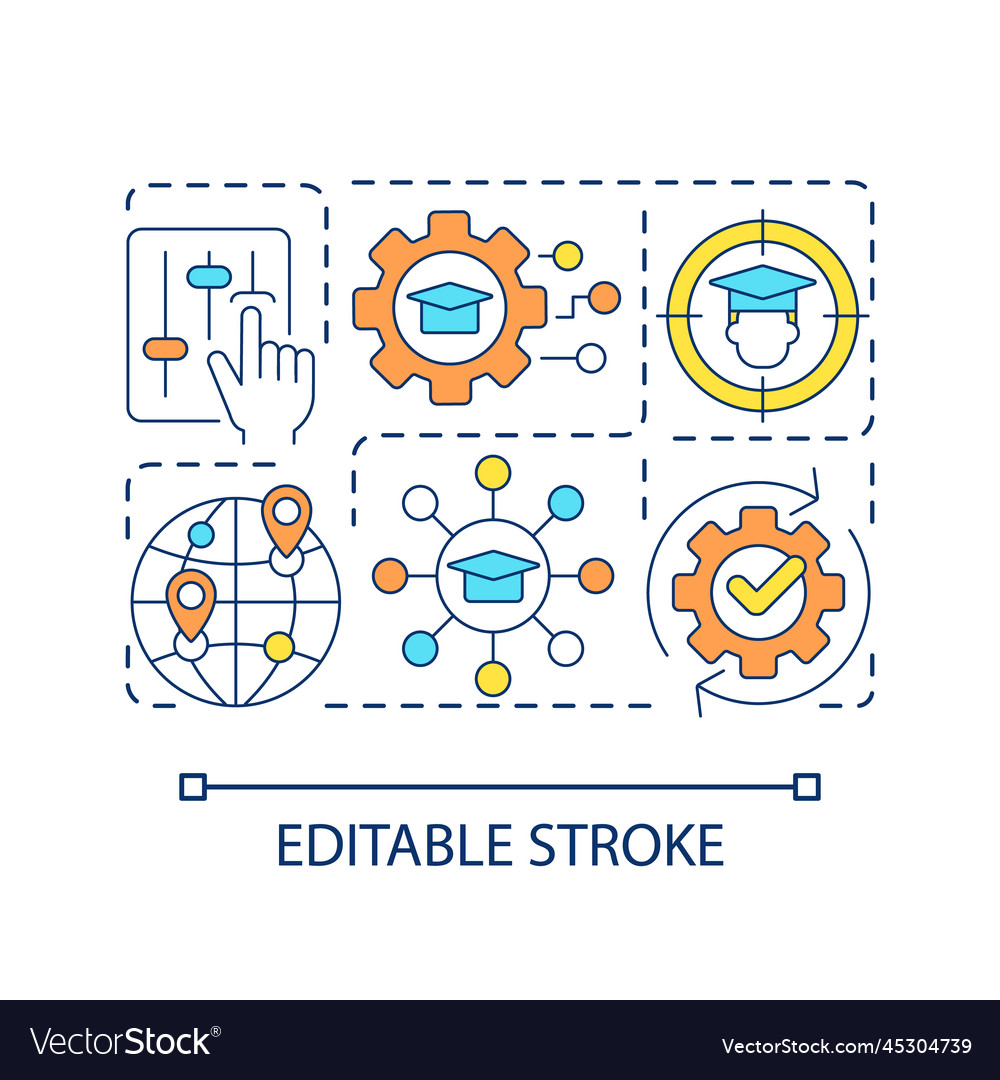 Learning management system concept icon Royalty Free Vector