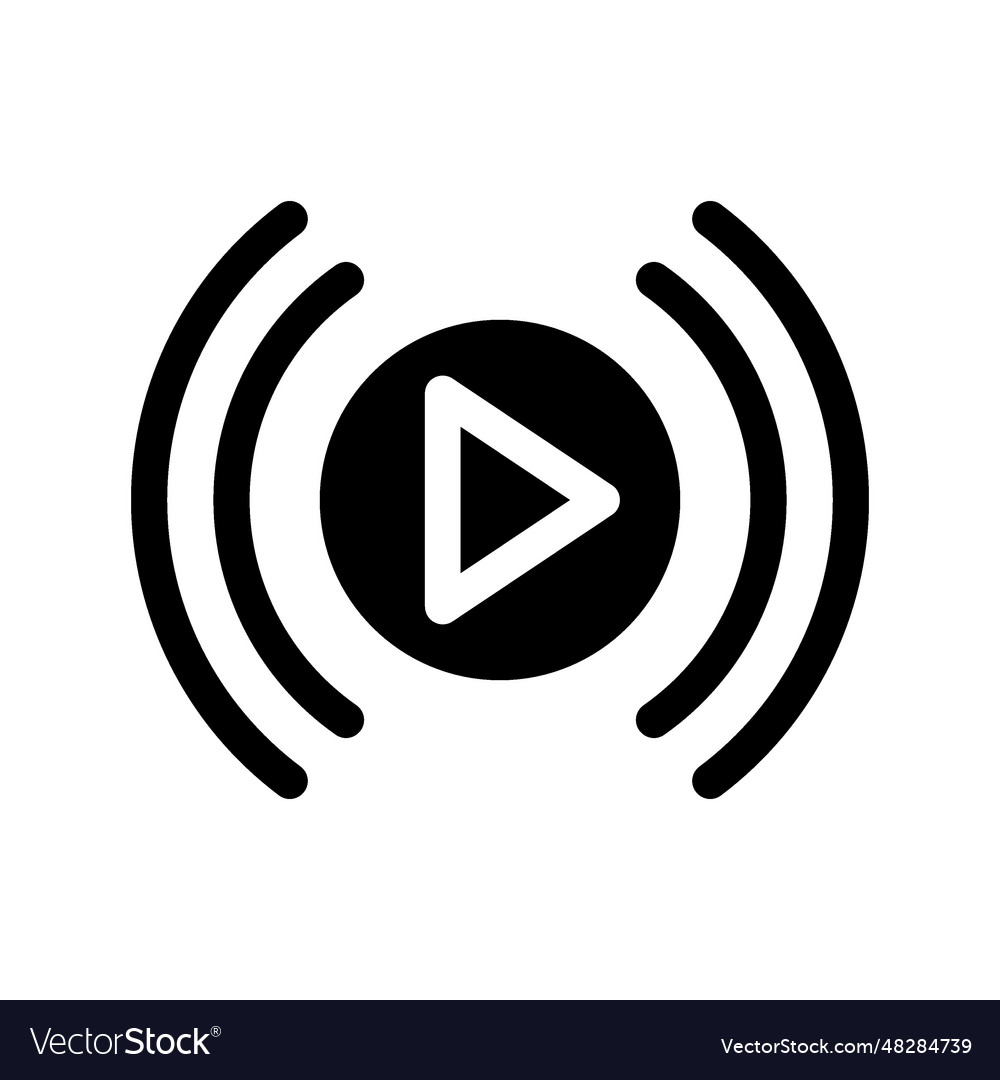 Live icon Royalty Free Vector Image - VectorStock