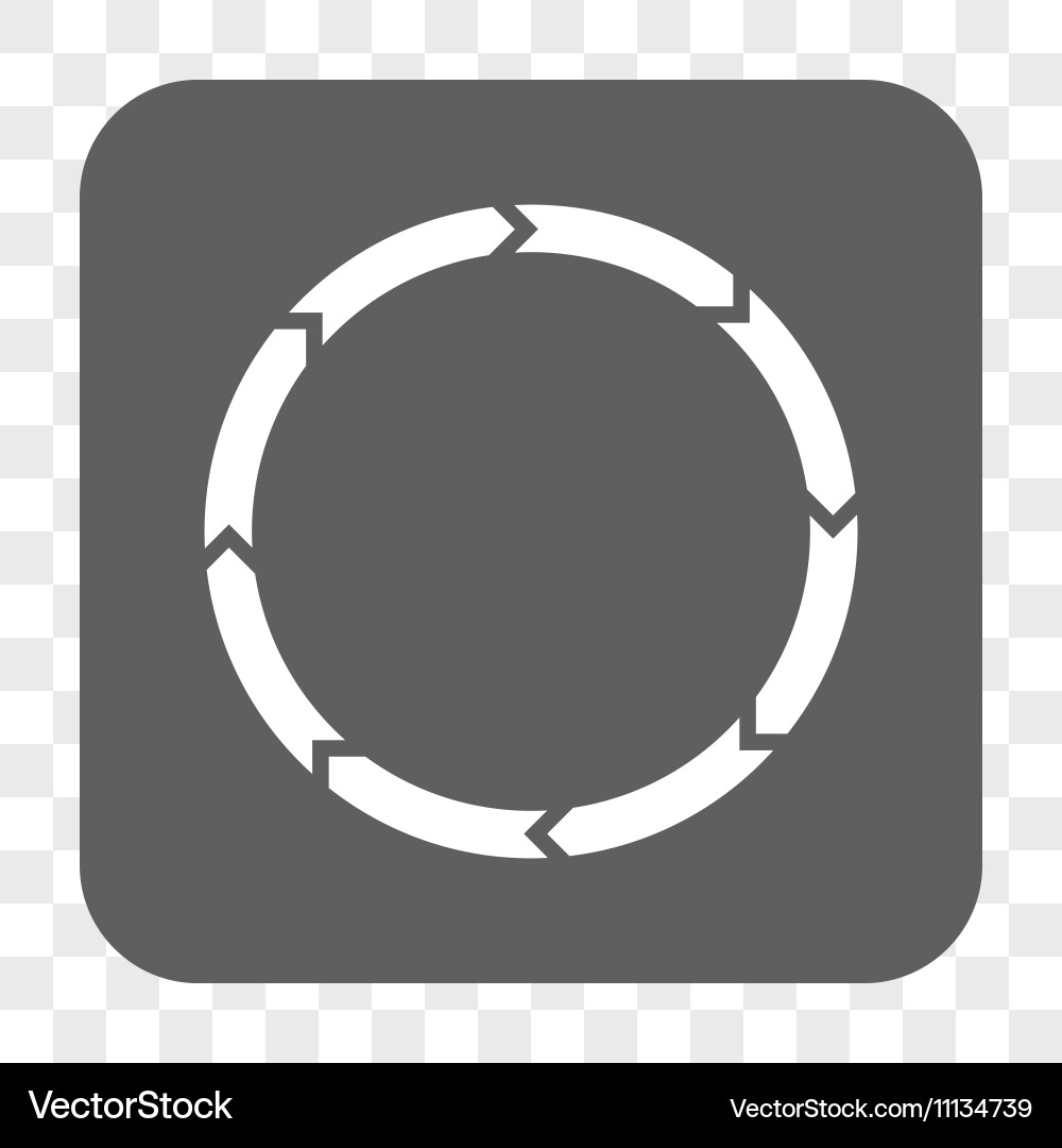 Rotation rounded square button Royalty Free Vector Image