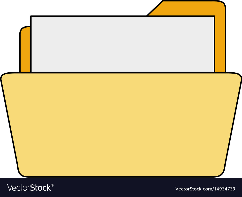 White background with opened folder sheet Vector Image