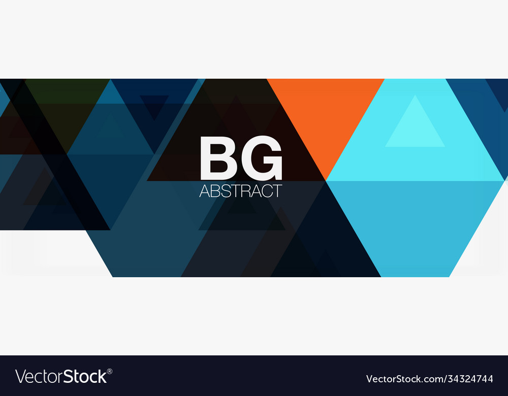 Mosaic Triangle Pattern Abstract Background Vector Image