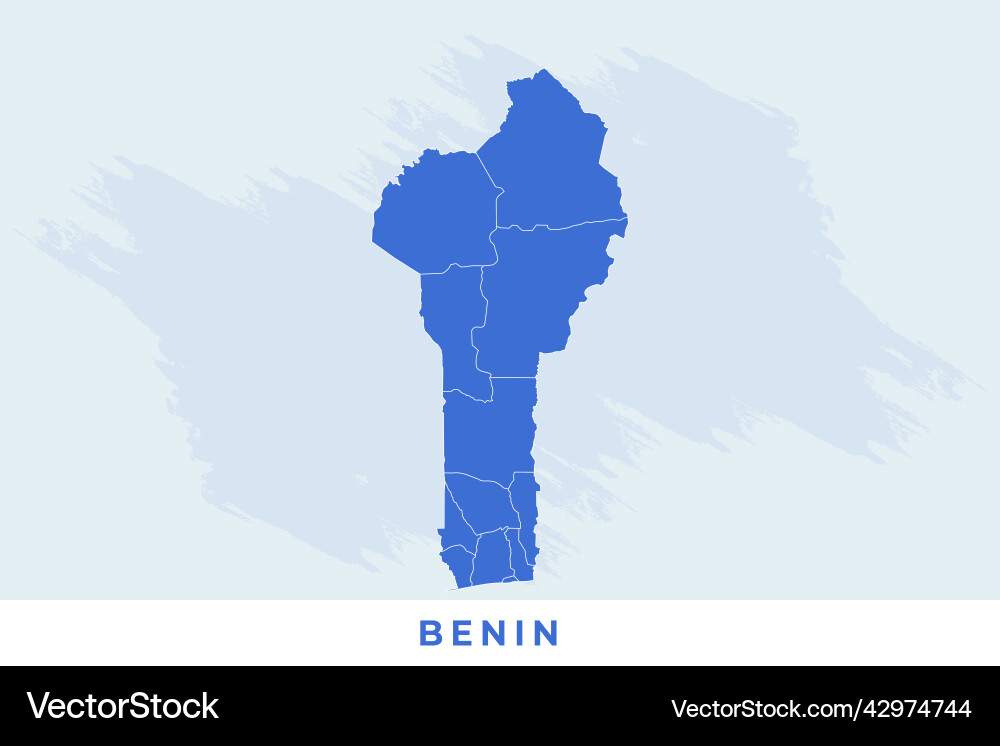 National map of benin Royalty Free Vector Image