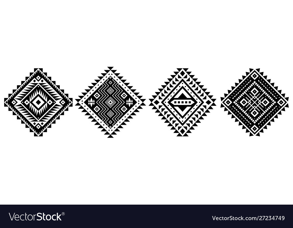 Aztec elements Royalty Free Vector Image - VectorStock