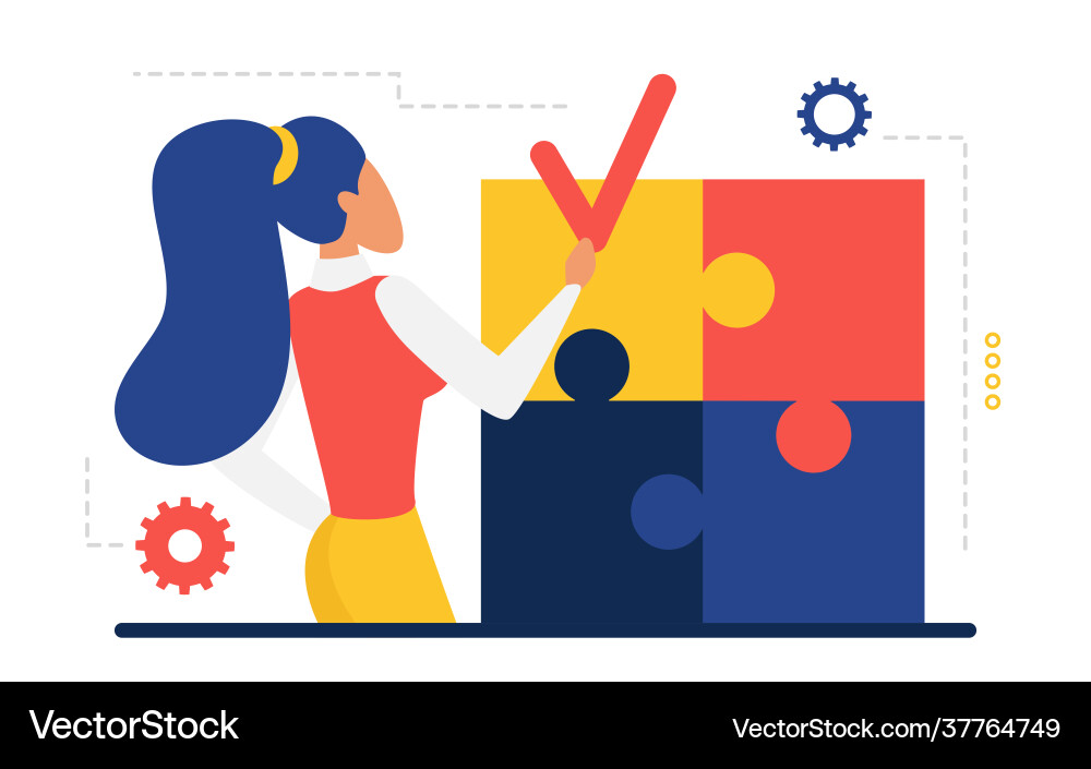 Business challenge achievement completed Vector Image