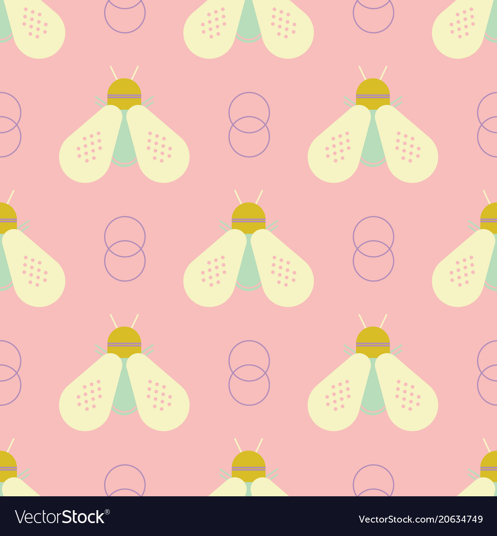 Geometric bee pattern Royalty Free Vector Image