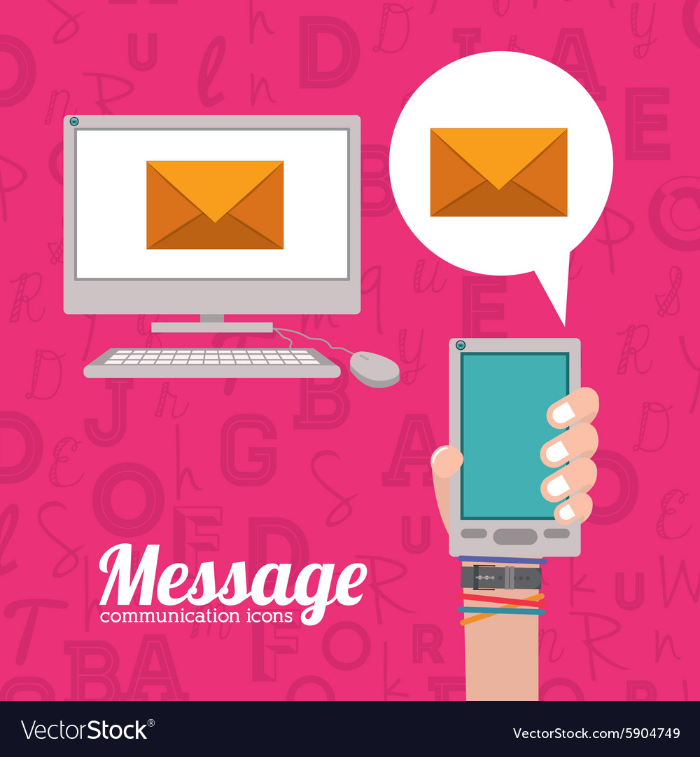 Message design Royalty Free Vector Image - VectorStock