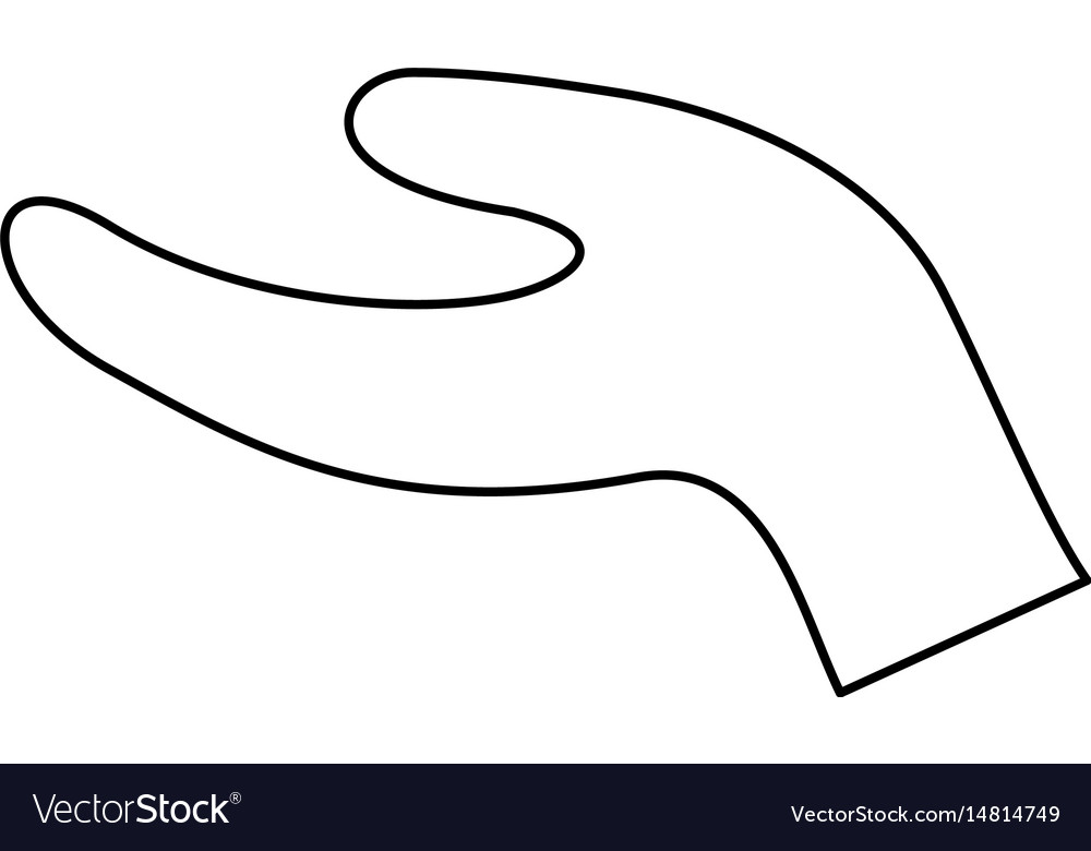 Open hand request Royalty Free Vector Image - VectorStock