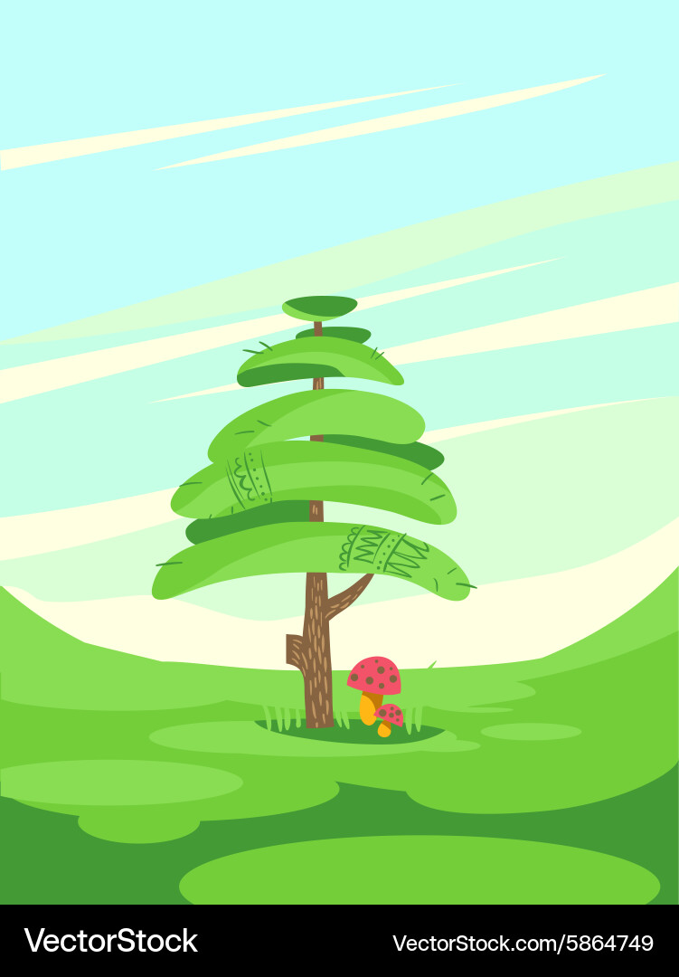 Posing Tree abstract Royalty Free Vector Image