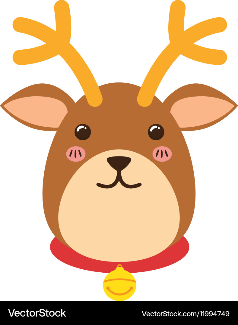 Reindeer xmas cartoon Royalty Free Vector Image